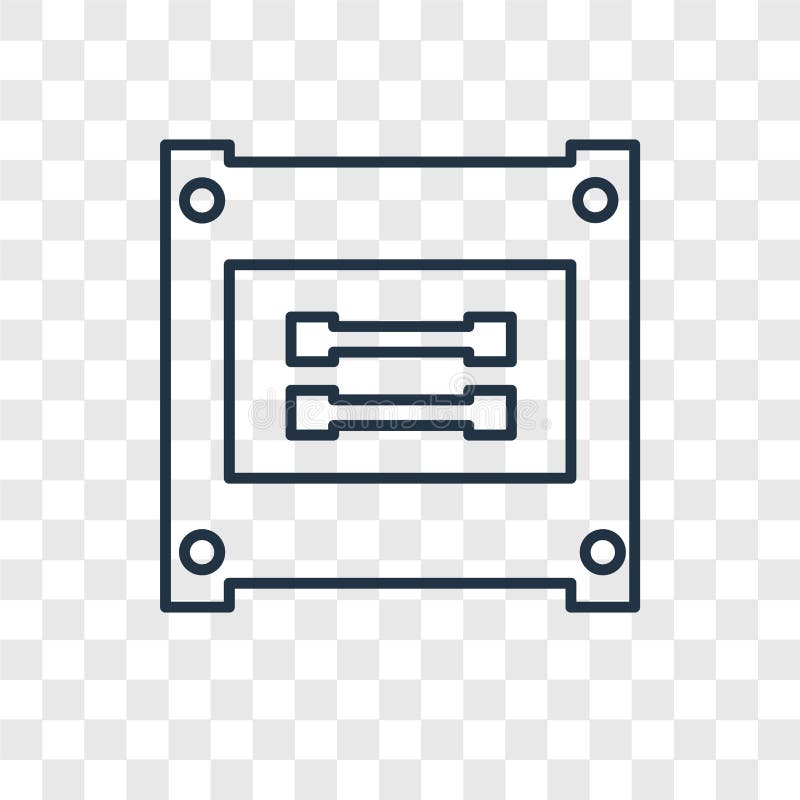 Box Concept Vector Linear Icon Isolated on Transparent Background, Box ...