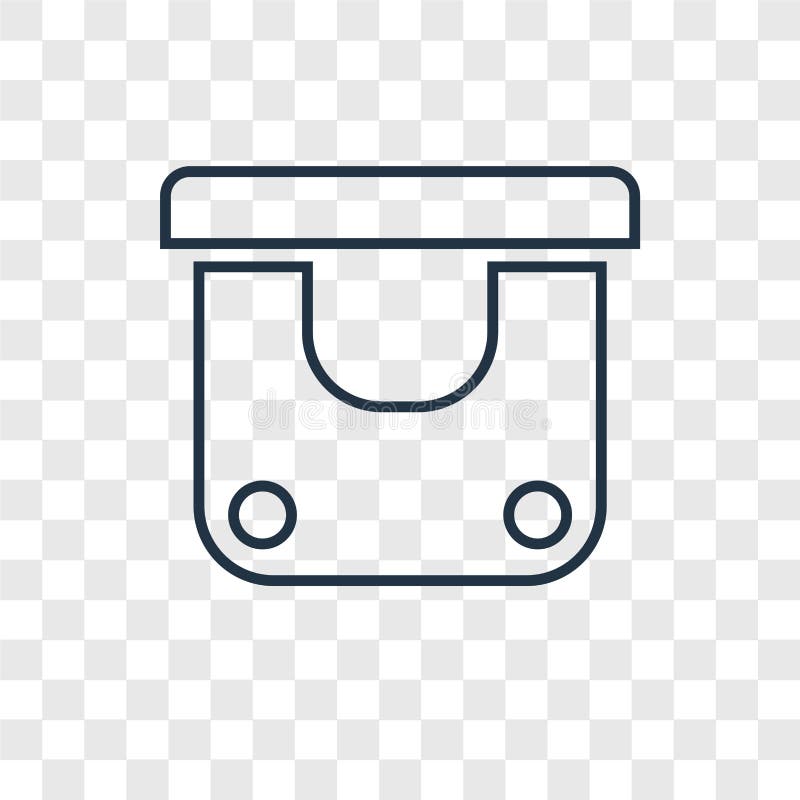 Box Concept Vector Linear Icon Isolated on Transparent Background, Box ...