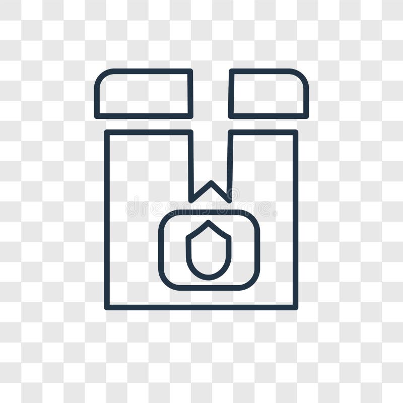 Box Concept Vector Linear Icon Isolated on Transparent Background, Box ...