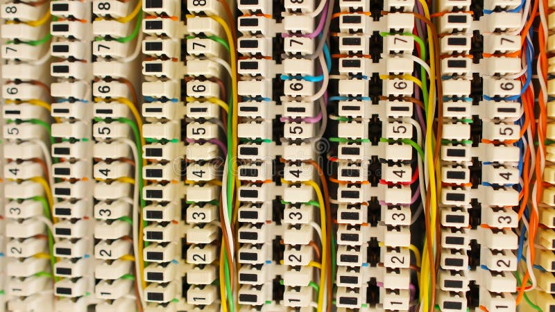 Box for Connection of Telephone and Computer Cables. Stock Image ...