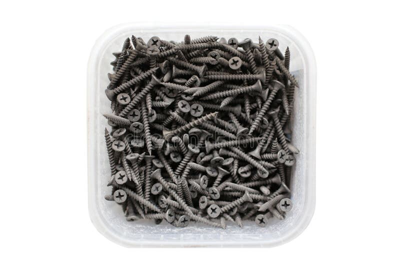 Construction Nails Wooden Dowels Isolated on White Stock Photo - Image ...