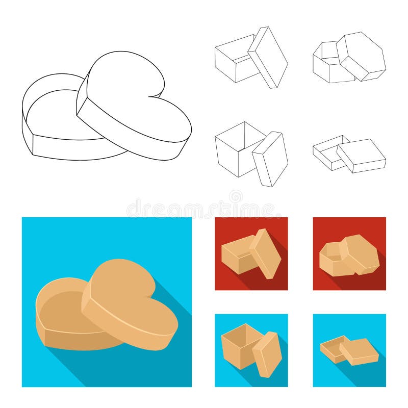 Box, Container, Package, and Other Web Icon in Outline,flat Style.Case ...