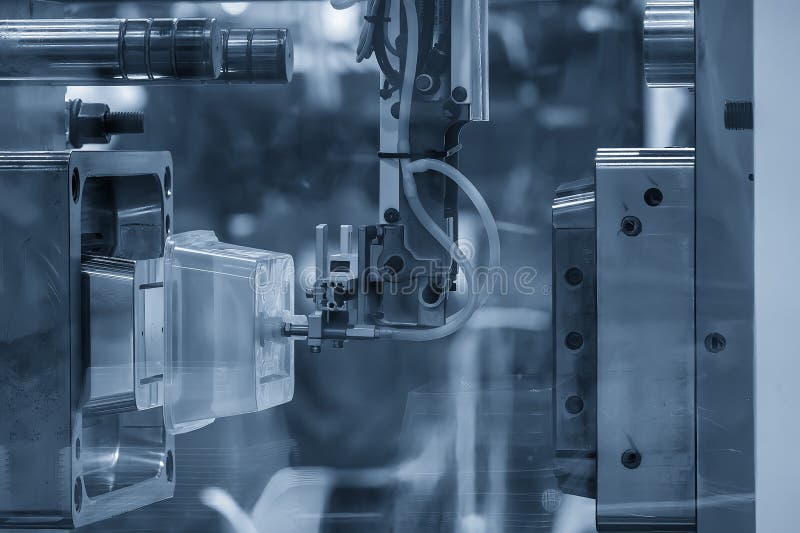 The Box Container Part Gripping by Vacuum Robotic System from Injection ...