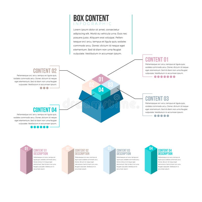 Isometric Cube Dimension Infographic Stock Vector - Illustration of ...