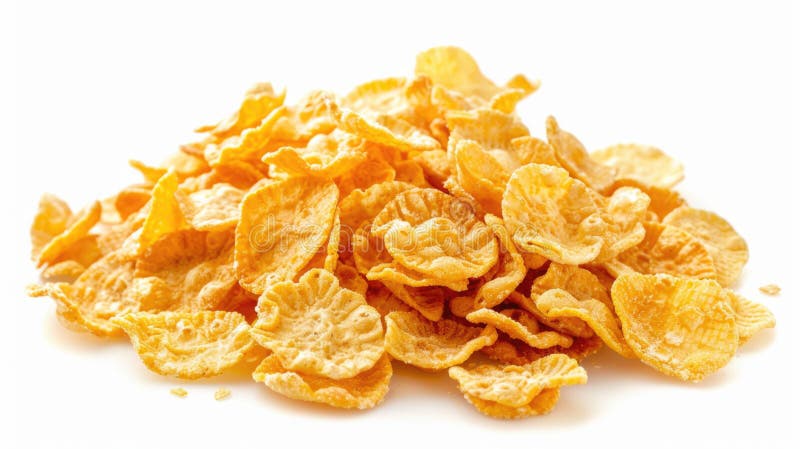 A Box of Corn Flakes Cereal Sits on a Clean, White Surface Stock Photo ...