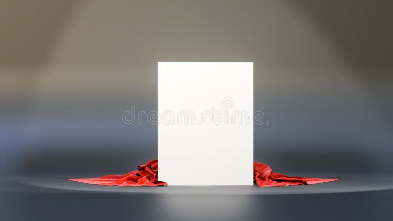 Box Covered with Red Cloth. 3D Rendering Stock Illustration ...
