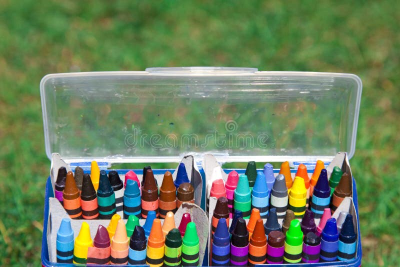 Box of crayons stock photo. Image of group, multicolored - 11975024