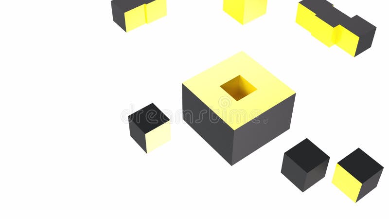 Box cube assembler 3d stock illustration. Illustration of geometric ...