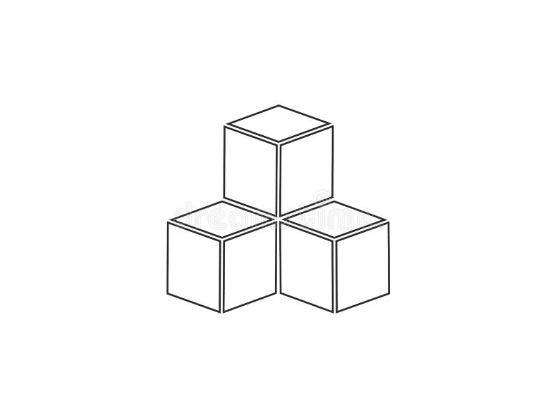 Box, Cube Icon. Vector Illustration, Flat Design Stock Illustration ...