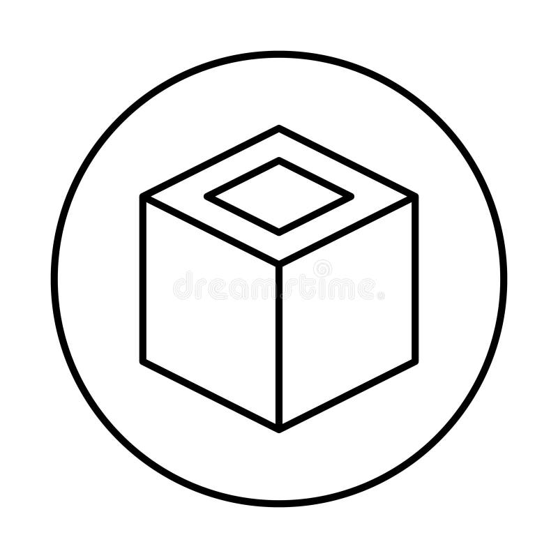 Box, Cube Molecule Vector Icon Which Can Easily Modify Stock Vector ...