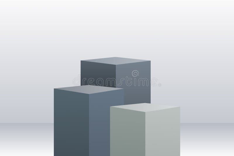 Box Cube Podiums for Product Display. Minimal Scene with Geometric ...