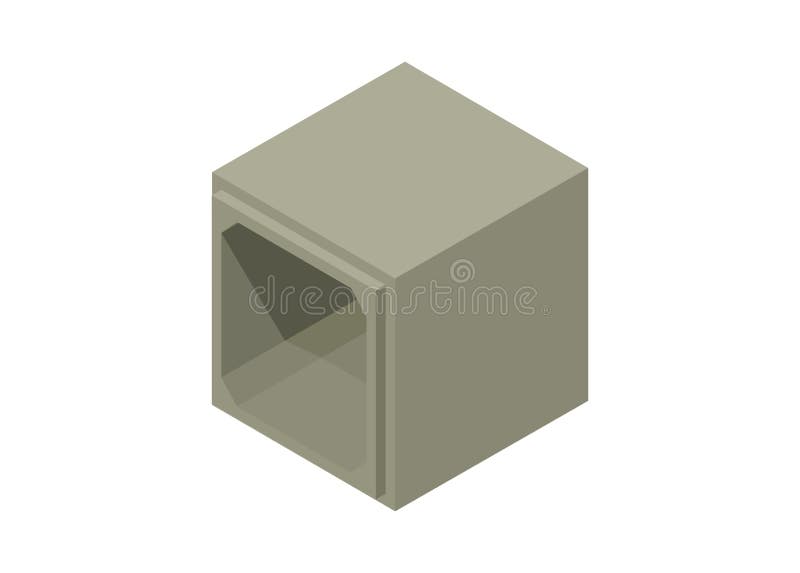 Box Culvert. Simple Flat Illustration in Isometric View. Stock Vector ...