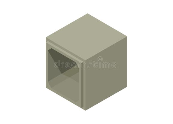 Box Culvert. Simple Flat Illustration in Isometric View. Stock Vector ...