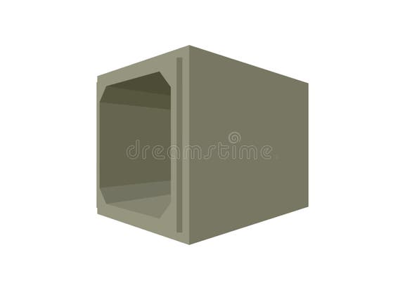 Box Culvert. Simple Flat Illustration in Perspective View. Stock Vector ...