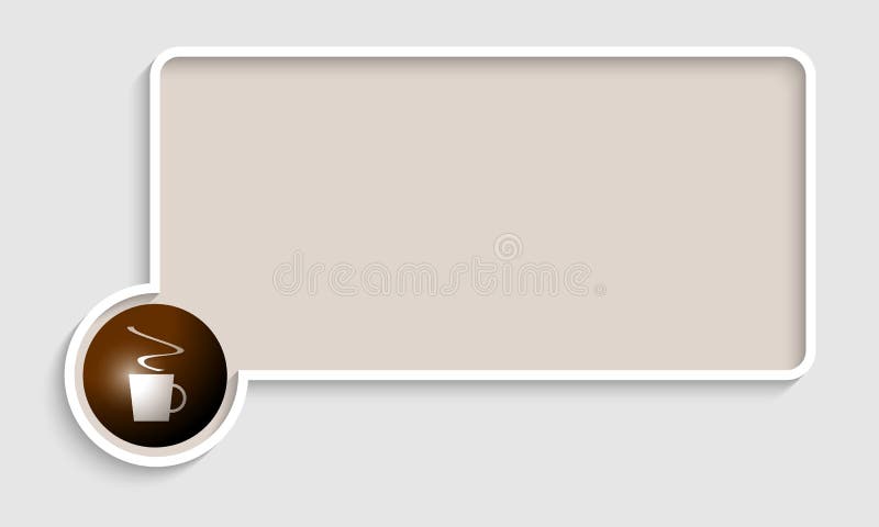 Brown Box for Text and Cup of Coffee Stock Vector - Illustration of ...