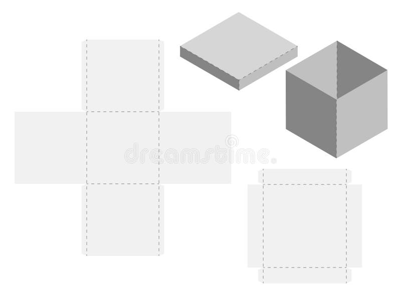 Box Cut Model. Package Template Layout for New Design. Paper ...