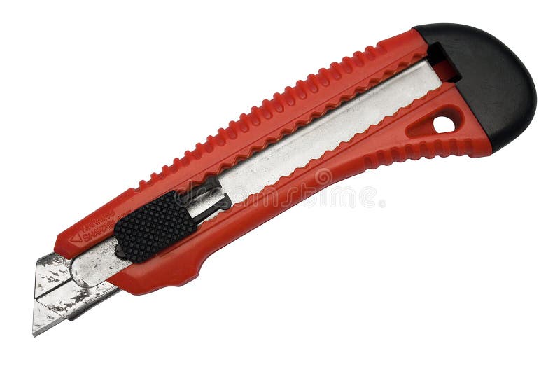 Red box cutter stock image. Image of white, cutting, razor - 8526597