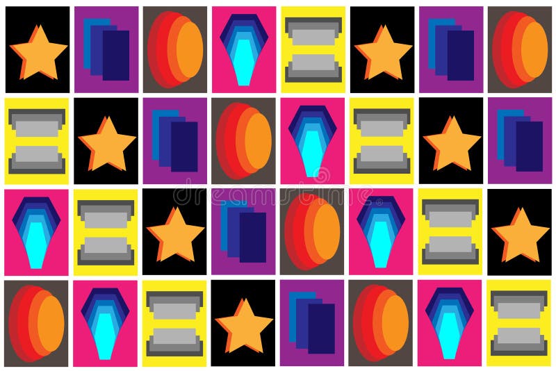 Landscape of Abstract Boxes with Start, Small Gradient Box Inside Stock ...