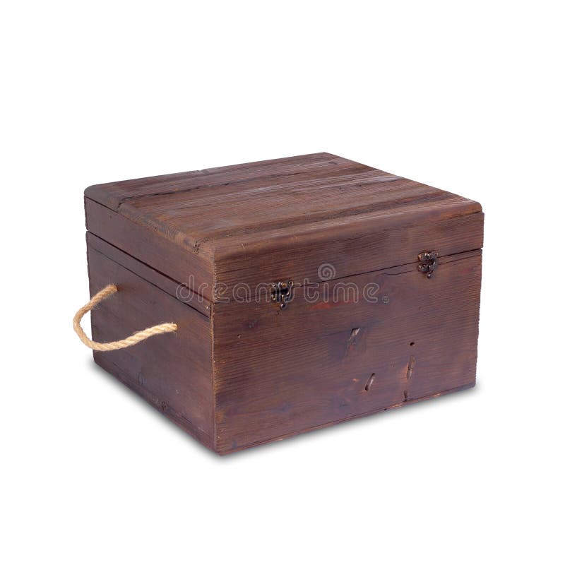 Ancient wooden box stock photo. Image of handle, wooden - 13183362