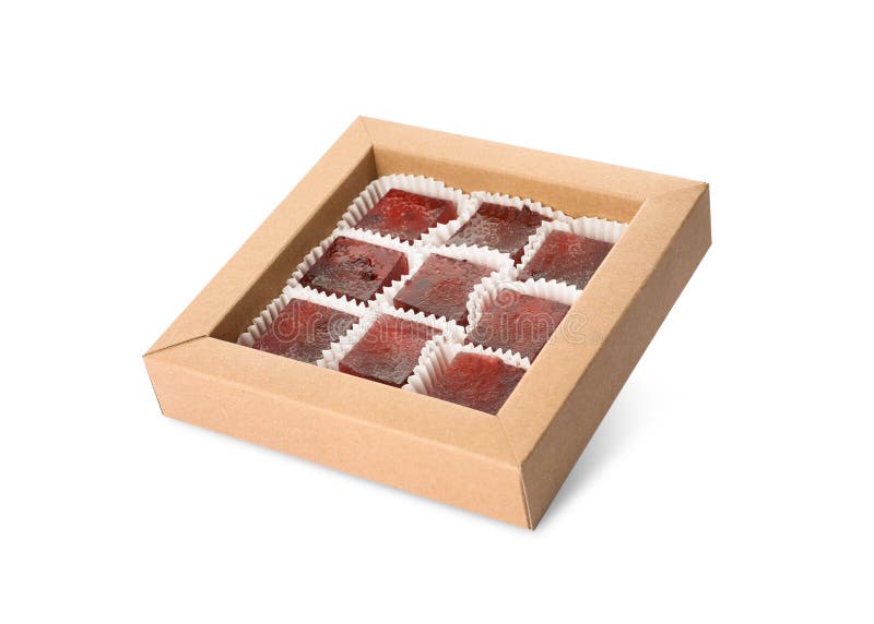 Box of Delicious Sweets Isolated on White Stock Image - Image of ...