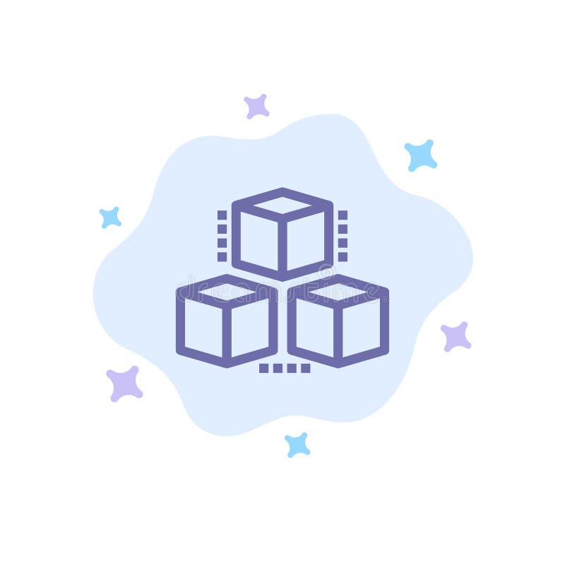 Box, Delivery, Computing, Shipping Blue Icon on Abstract Cloud ...