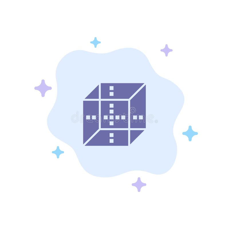 Box, Delivery, Computing, Shipping Blue Icon on Abstract Cloud ...