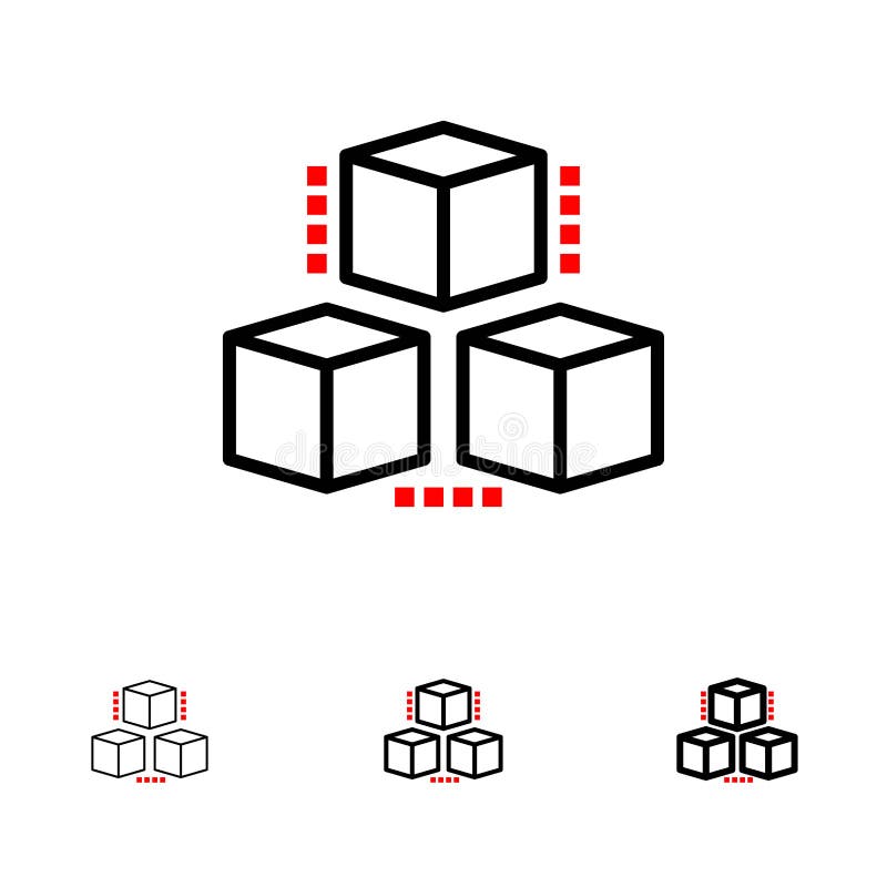 Box, Delivery, Computing, Shipping Bold and Thin Black Line Icon Set ...