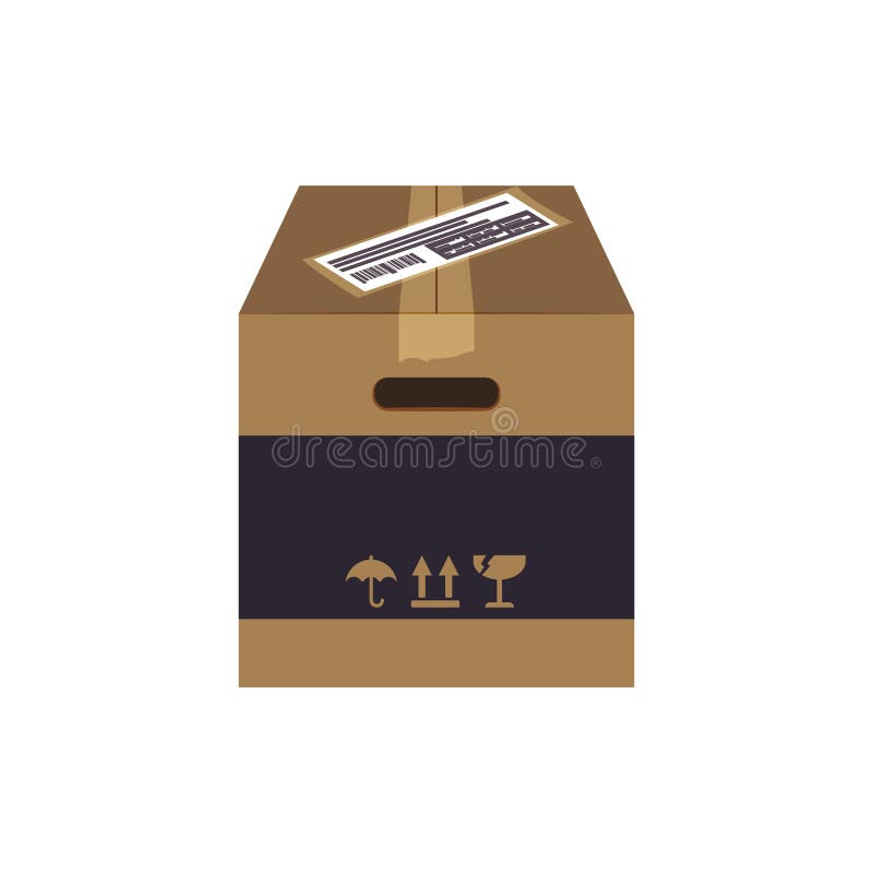 Box delivery package stock illustration. Illustration of cardboard ...