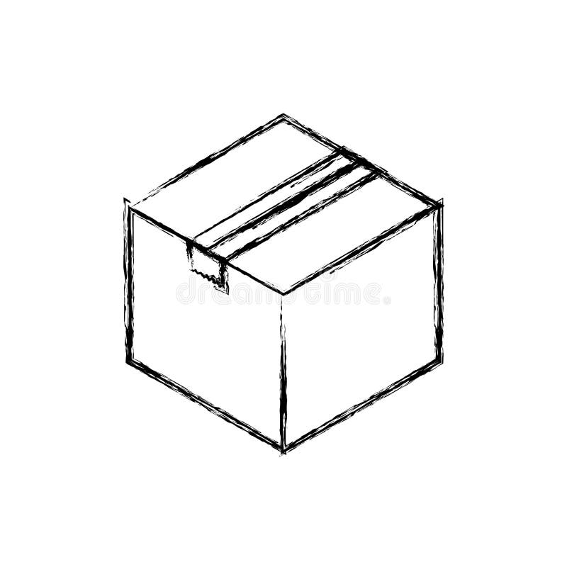 Box delivery package stock illustration. Illustration of draw - 88960229