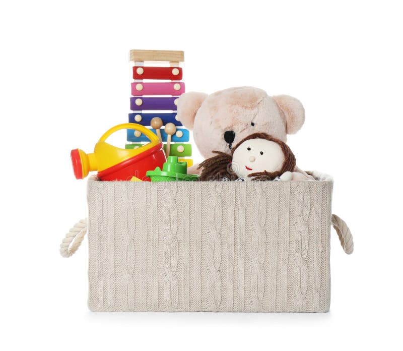 Box with Different Child Toys Stock Image - Image of instrument ...