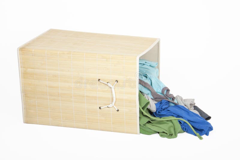 Box with Dirty Laundry stock photo. Image of colored - 25364888