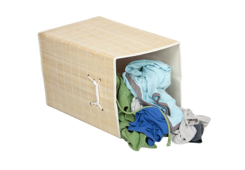 Box with Dirty Laundry stock image. Image of cleaning - 25617731