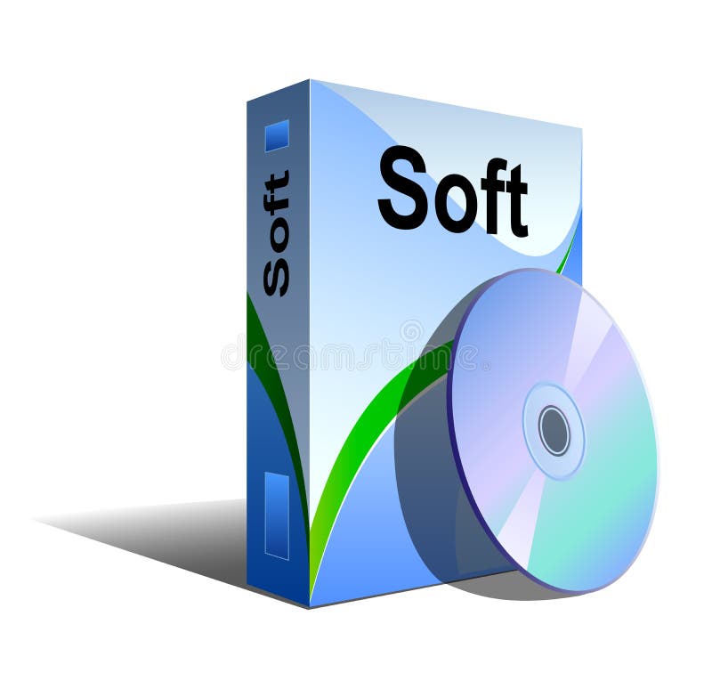 Box with a disk stock illustration. Illustration of computer - 19938242