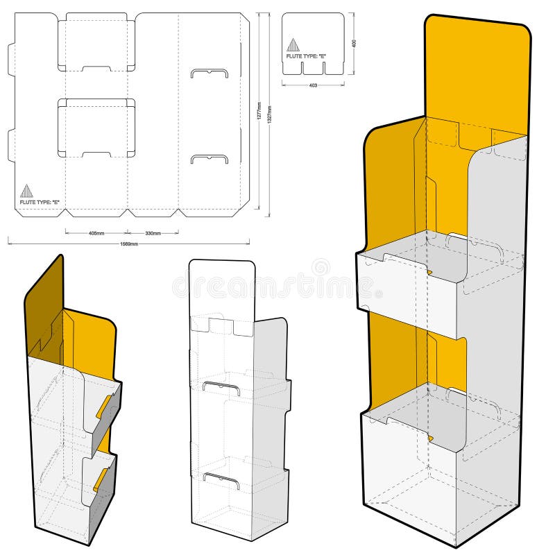 Box for Display Stand stock vector. Illustration of floor - 218741201