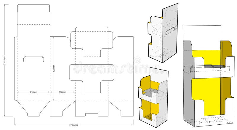 Box for Display Stand stock vector. Illustration of print - 213370456