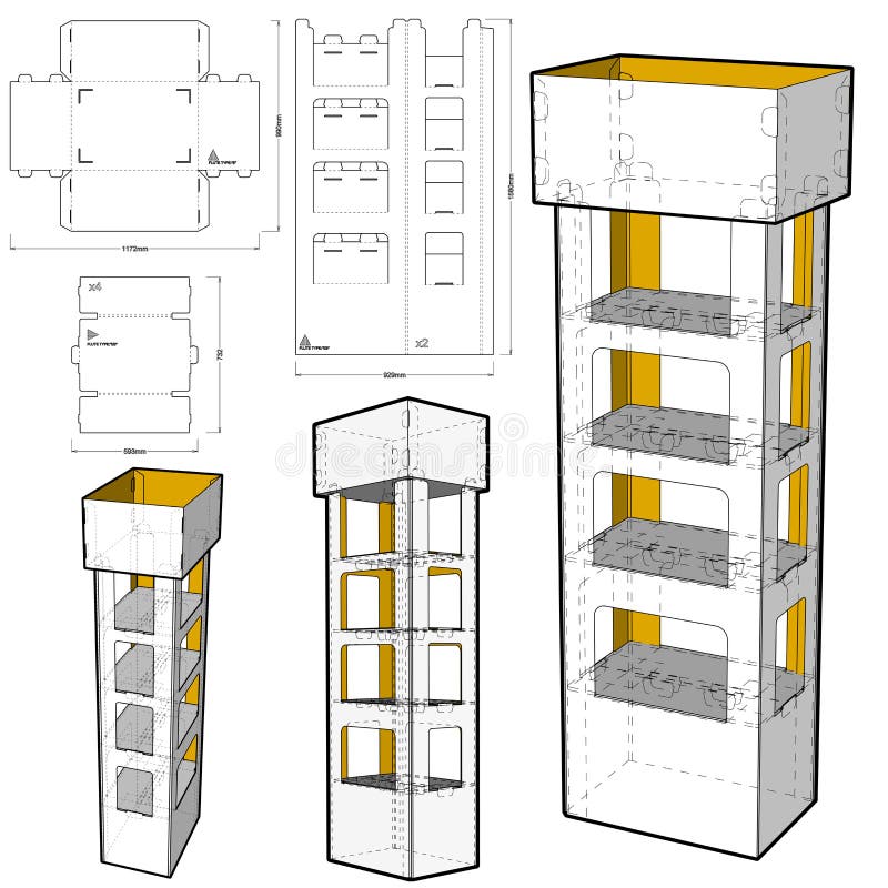 Box for Display Stand stock vector. Illustration of mockup - 213763053