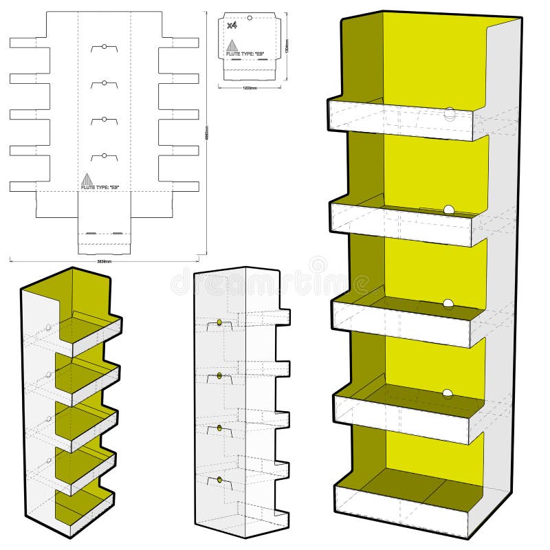 Box for Display Stand stock vector. Illustration of carton - 218557291