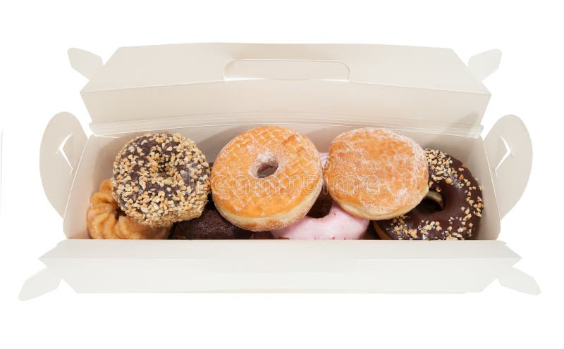 Paczkis in a Box on Countertop. Stock Image - Image of doughnut ...