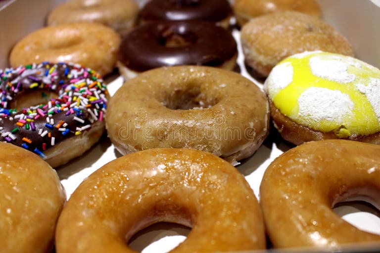 Box of Donuts stock image. Image of fried, glycemic, fast - 44118173