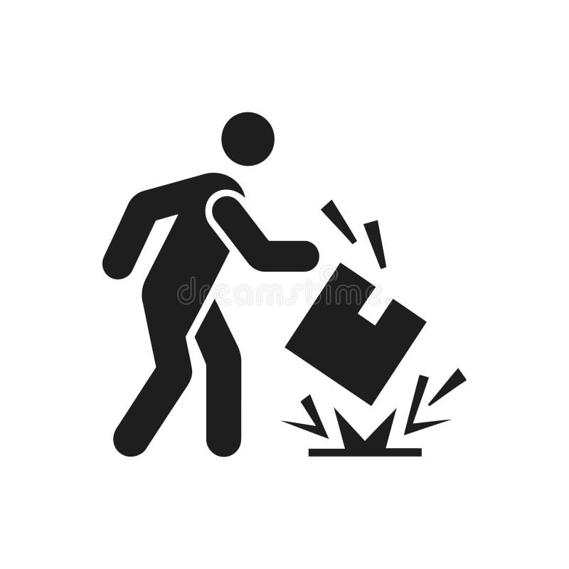 Box Drop Icon stock vector. Illustration of symbol, sign - 361857544