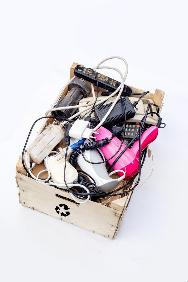 Box with e-waste stock photo. Image of heap, resources - 186891176