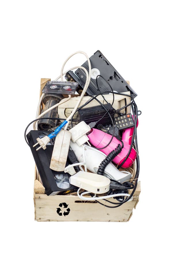 Box with e-waste stock photo. Image of heap, resources - 186891176