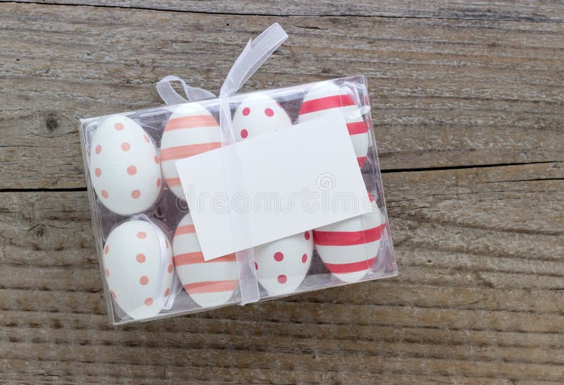 Box of Easter eggs stock photo. Image of copy, stripes - 114401828