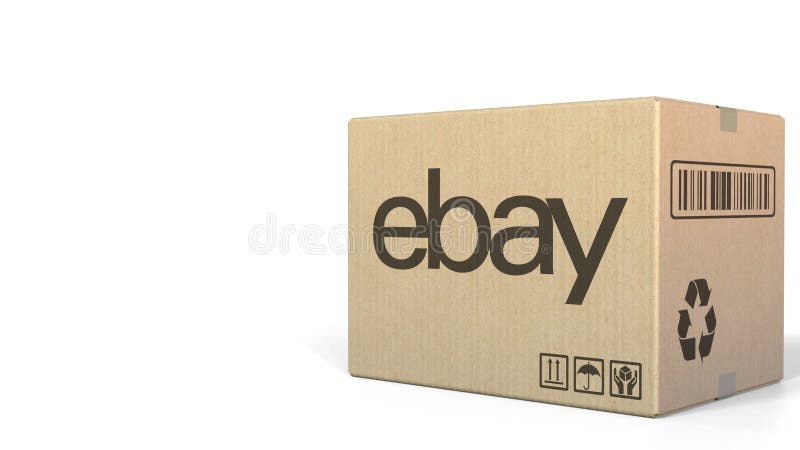 Box with EBay Logo. Editorial 3D Rendering Editorial Stock Image ...