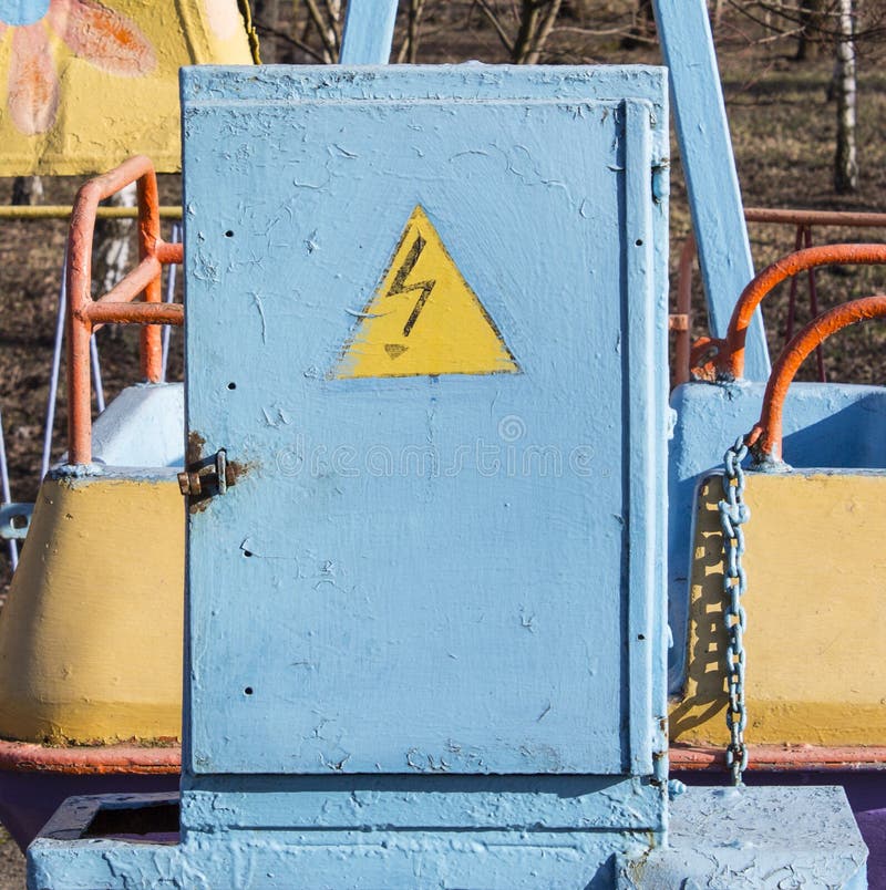 Box with Electricity Danger Stock Image - Image of electricity ...