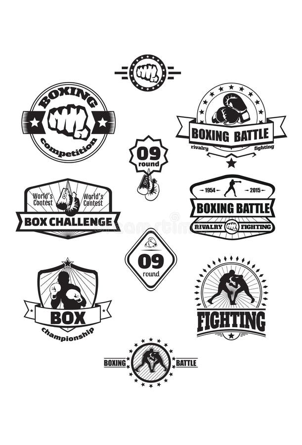 Box emblems stock vector. Illustration of vector, battle - 58383145