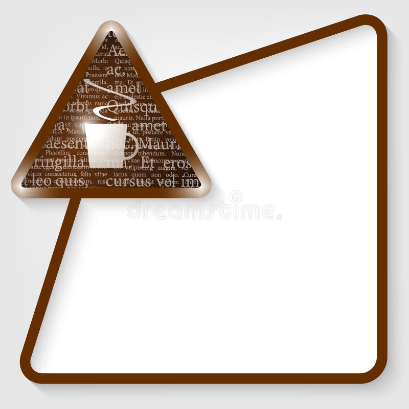 Box for Entering Text with Cup of Coffee and T Stock Vector ...