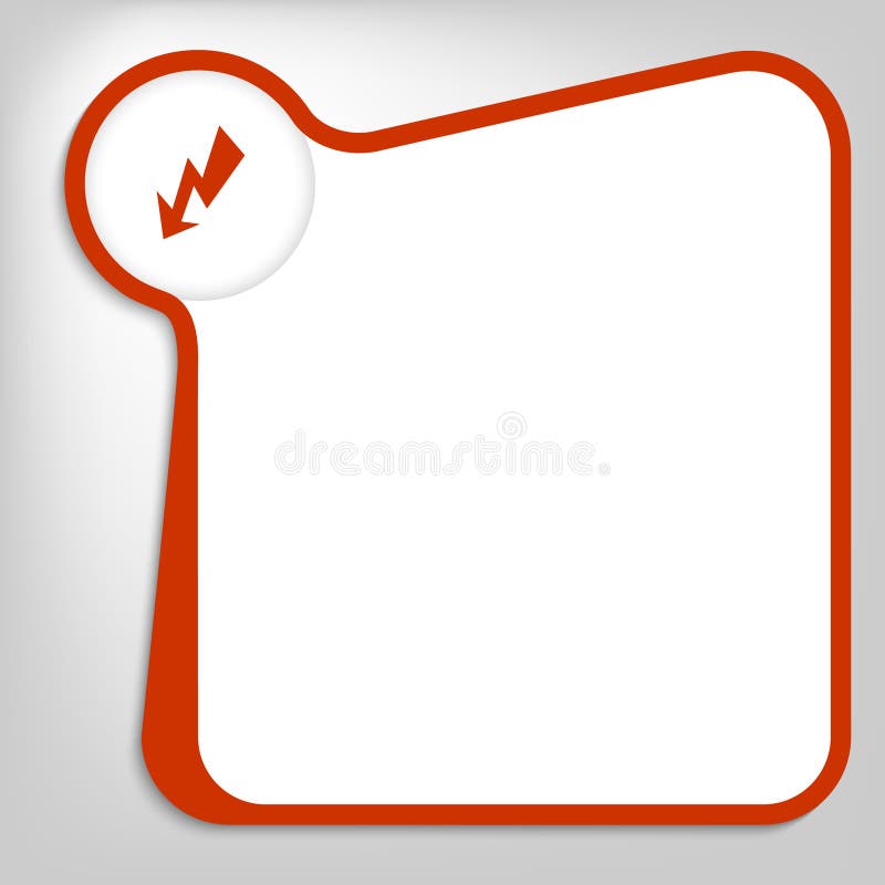 Text Box with Exclamation Mark Button. Vector Illustration Stock ...