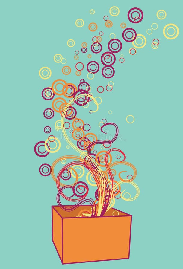 Messy Circles and Swirl Background Stock Vector - Illustration of ...