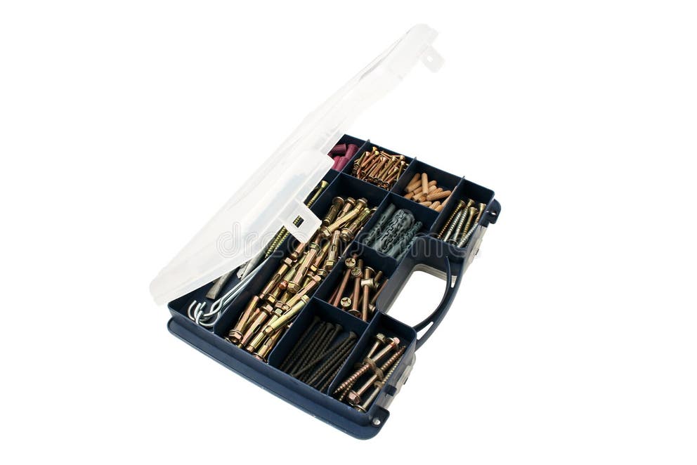 Box fasteners. stock image. Image of construction, isolated - 12762037